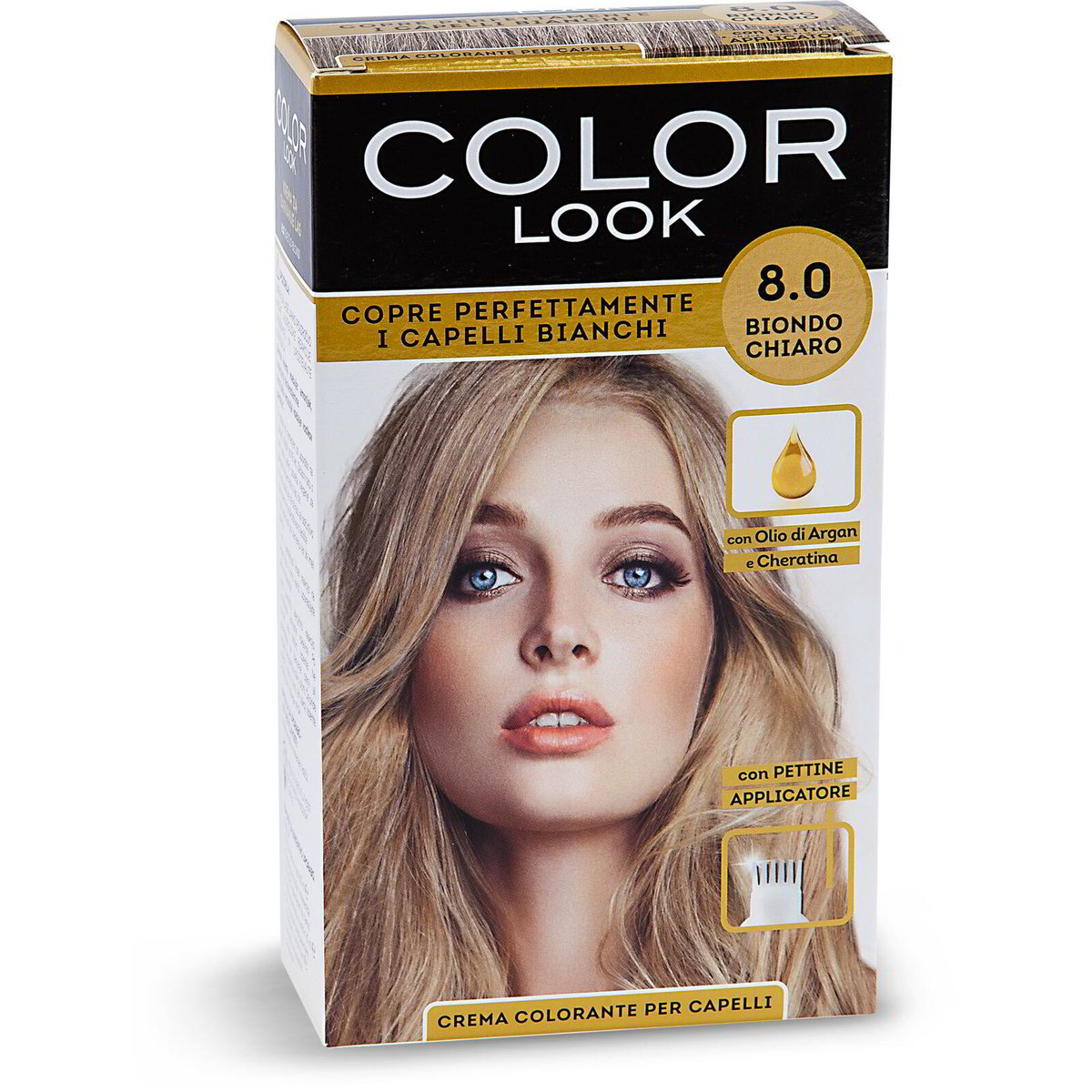 Crema colorante per capelli 8.0 Biondo chiaro COLOR LOOK in dettaglio ...