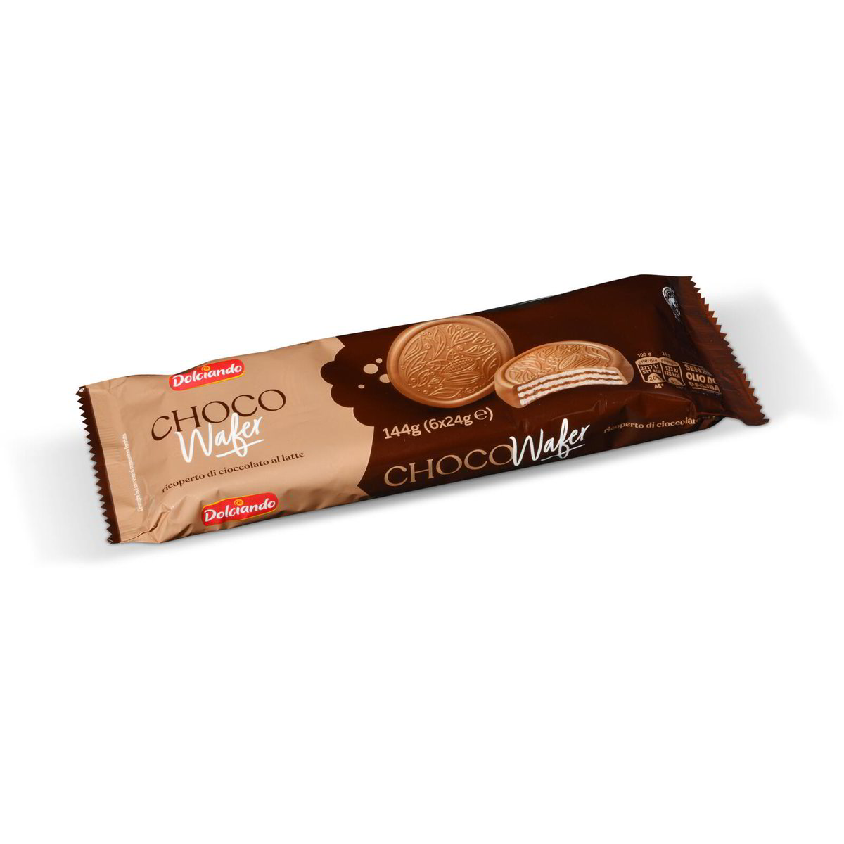 Wafer al cioccolato DOLCIANDO 144g (6 x 24g) in dettaglio | Eurospin ...