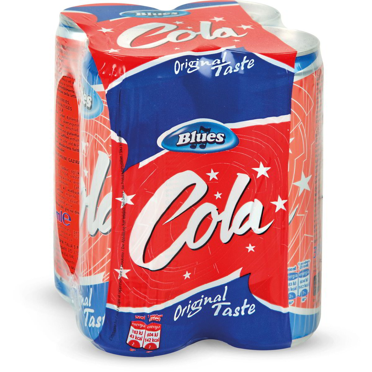 Bevanda cola in lattina BLUES 1.320ml (4 x 330ml) in dettaglio ...