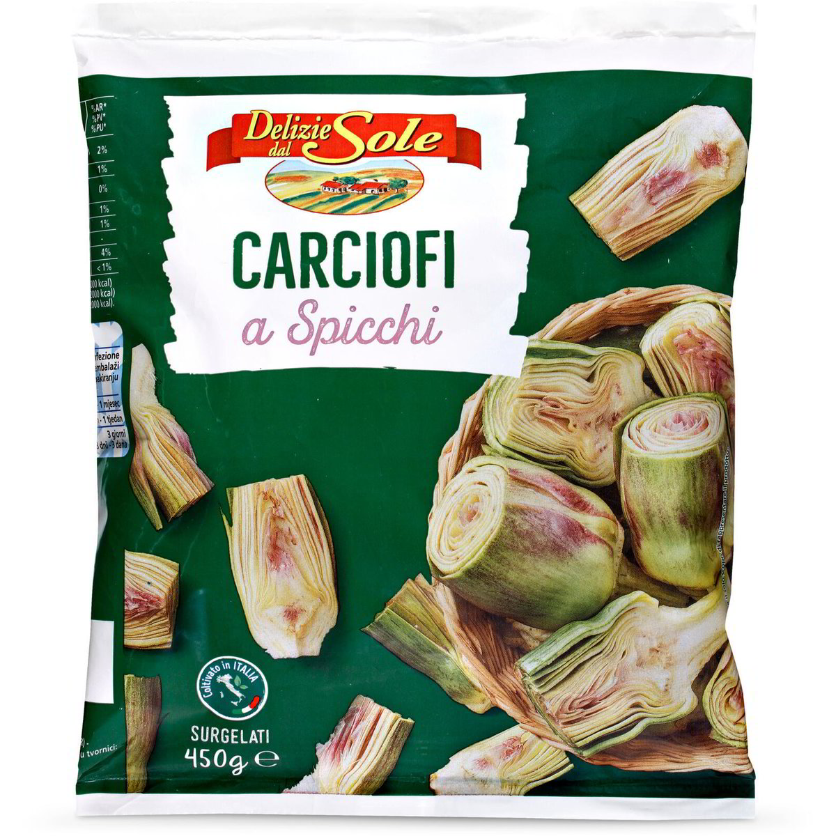 Carciofi a spicchi surgelati DELIZIE DAL SOLE 450g in dettaglio ...