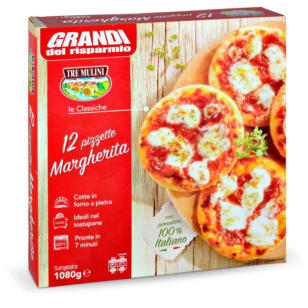 Pizzette margherita surgelate 12 pezzi tre mulini | Eurospin Spesa Online