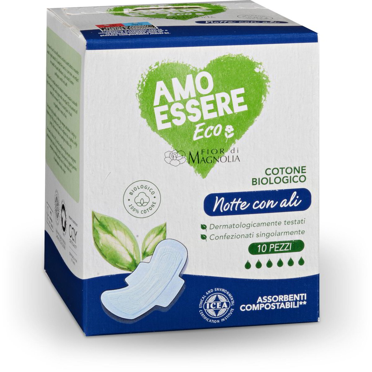 Assorbenti notte con ali 100% cotone biologico amo essere eco ...