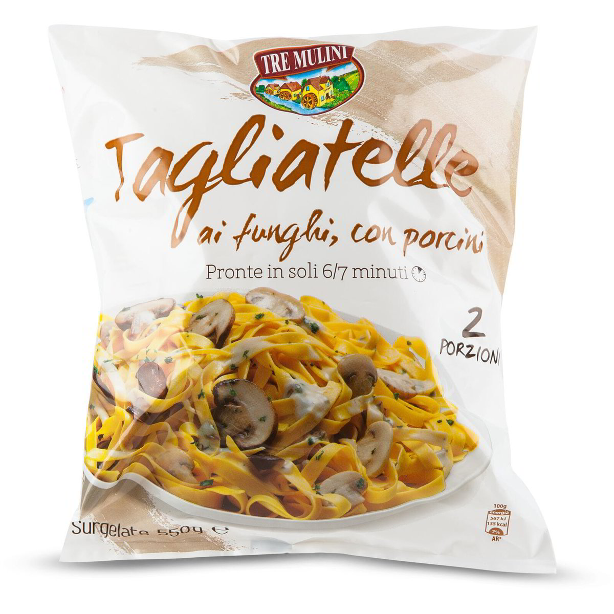 Pasta tagliatelle ai funghi con porcini surgelate tre mulini | Eurospin ...