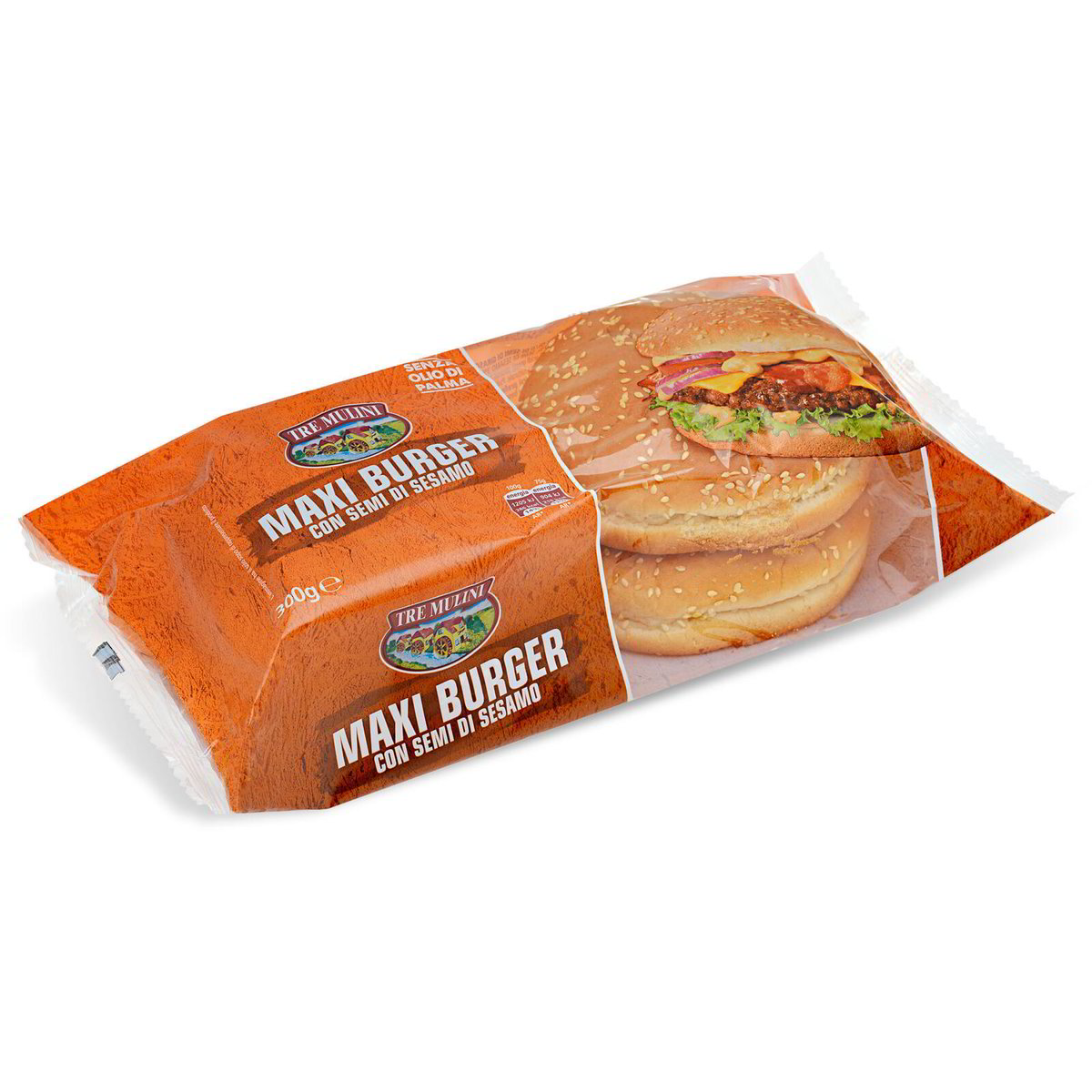 Pane maxi per hamburger 4 pezzi tre mulini | Eurospin Spesa Online